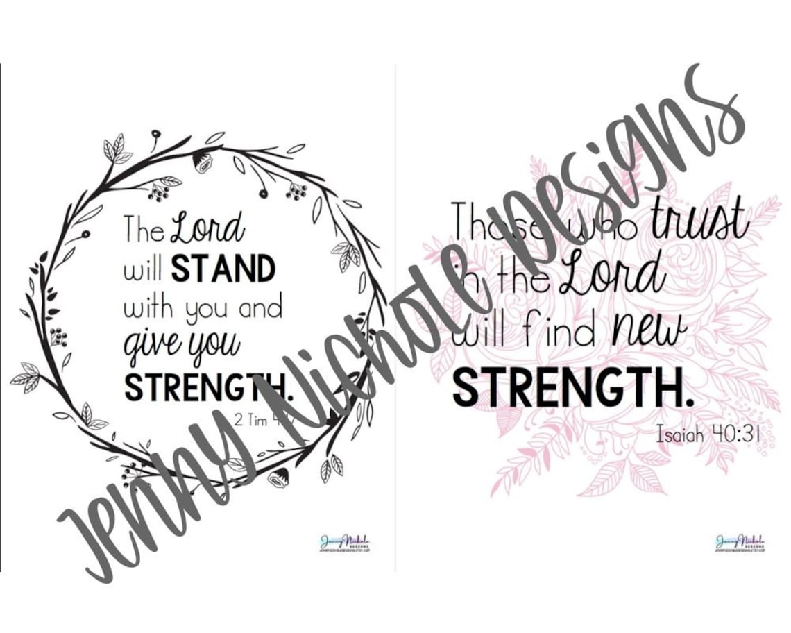 PRINTABLE Planner: Bible Scripture/verse Poster Pack Set 2 20 ...