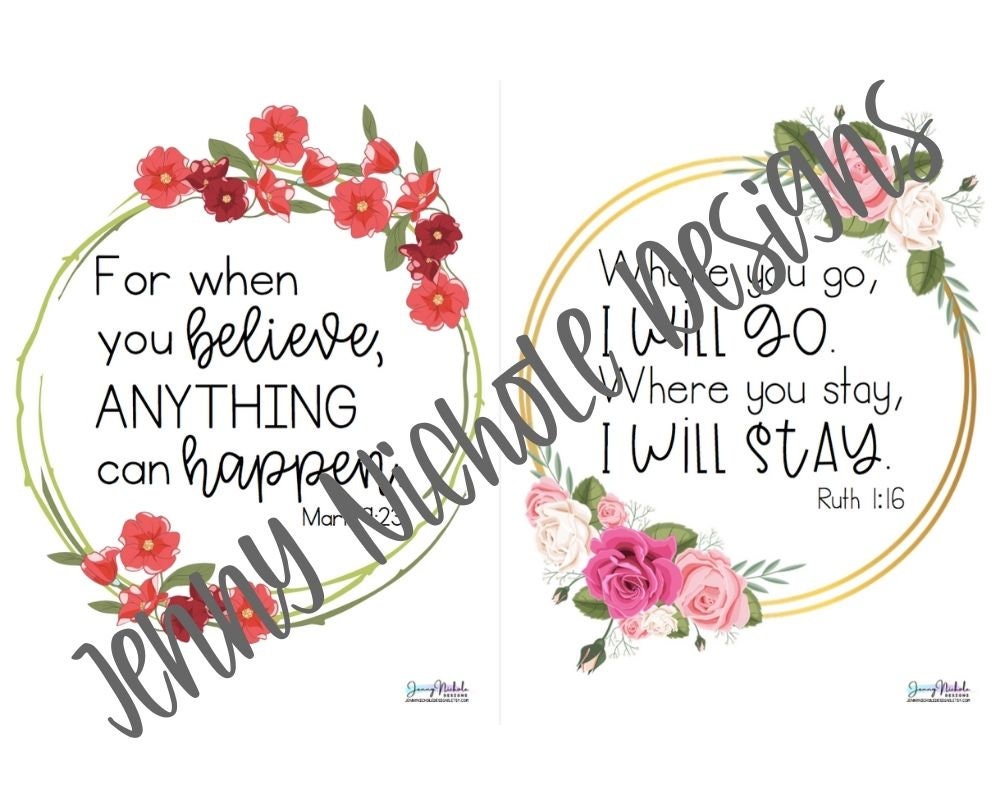 PRINTABLE Planner: Bible Scripture/verse Poster Pack Set 4 34 ...