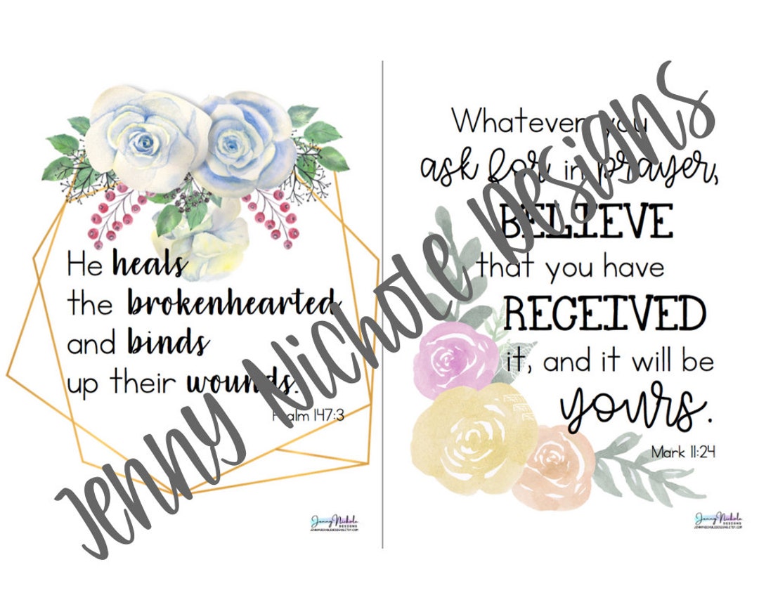 PRINTABLE Planner: Bible Scripture/verse Poster Pack - Set 7 - 20 ...