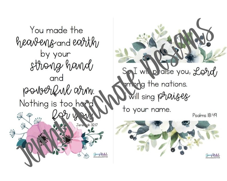 PRINTABLE Planner: Bible Scripture/verse Poster Pack FULL SET packs 1-3 ...