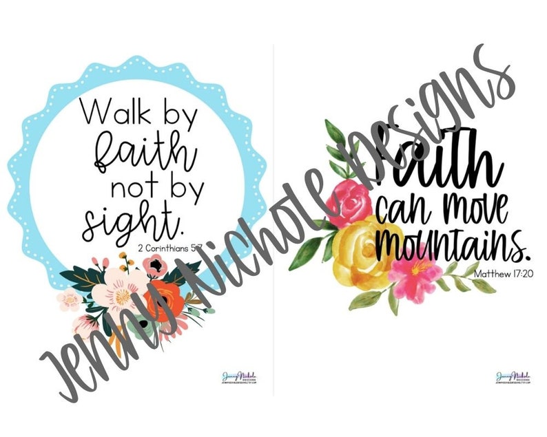 PRINTABLE Planner: Bible Scripture/verse Poster Pack - Set 4 - 34 ...