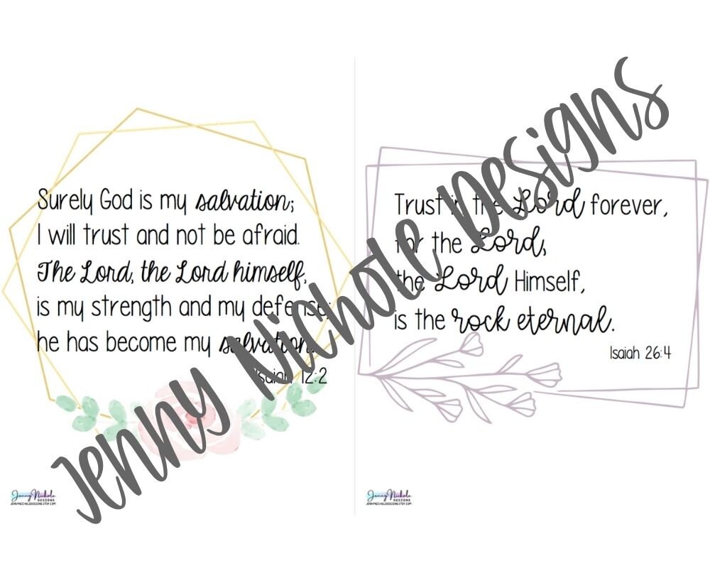 PRINTABLE Planner: Bible Scripture/verse Poster Pack FULL SET packs 1-3 ...