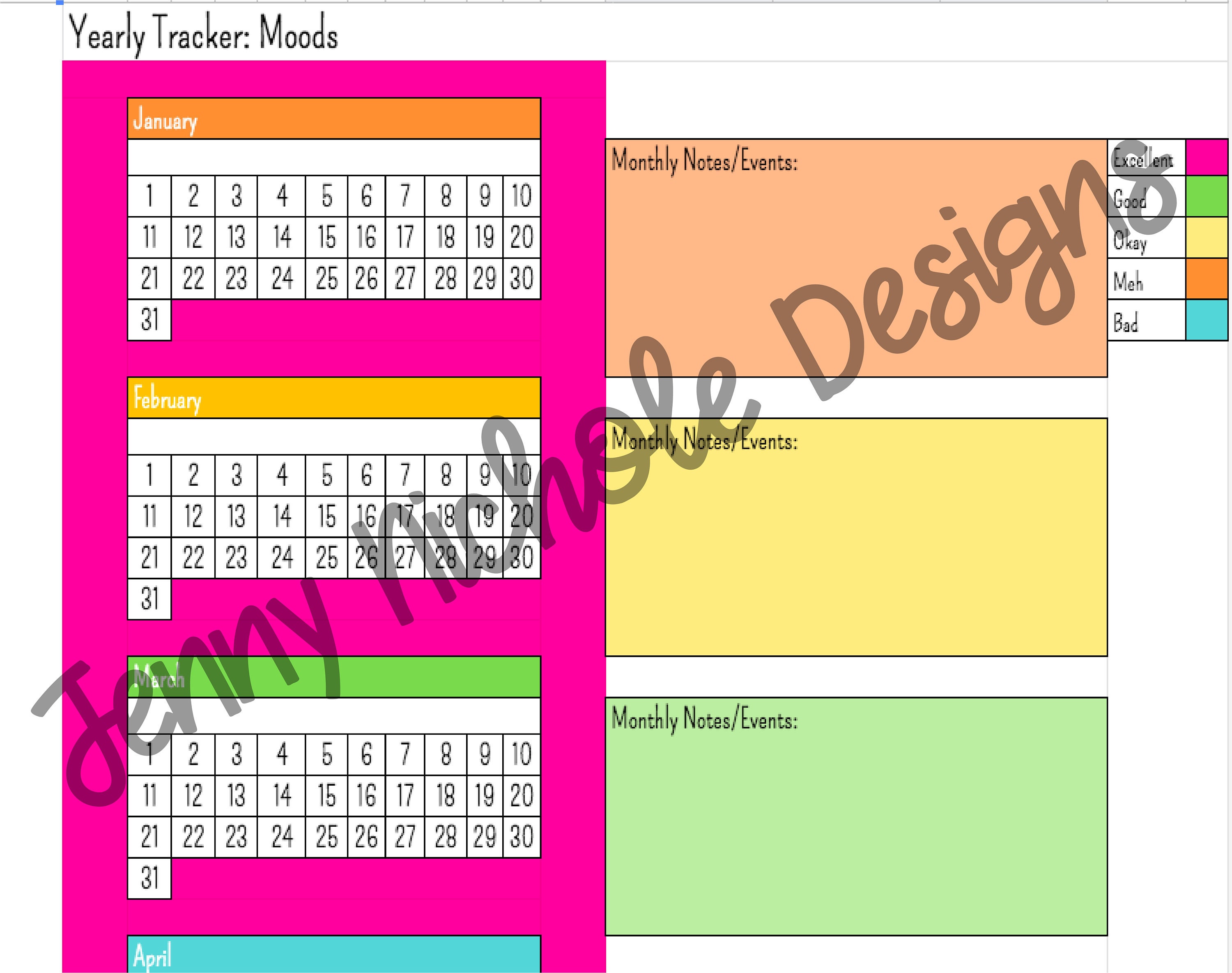 Digital Bullet Journal: Grocery List/meal Plan/task List/habit, Clean ...