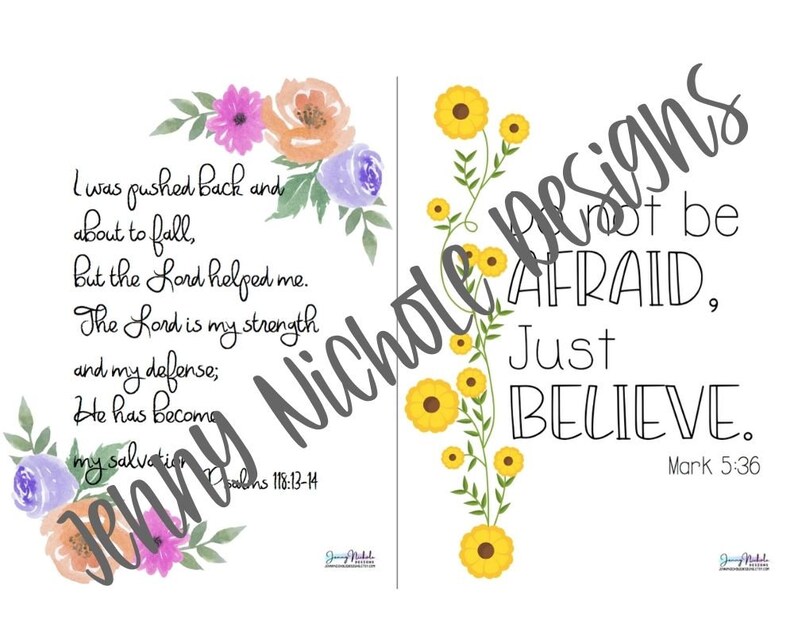 PRINTABLE Planner: Bible Scripture/verse Poster Pack Set 3 20 ...