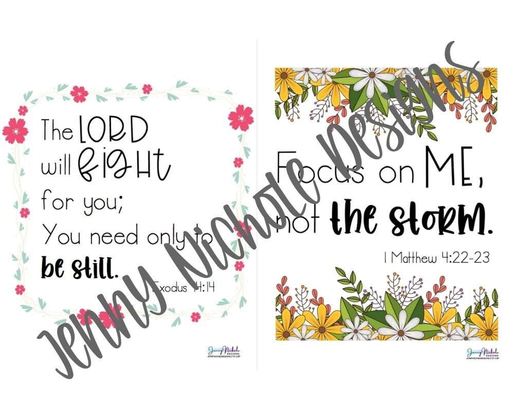 PRINTABLE Planner: Bible Scripture/verse Poster Pack - Set 2 - 20 ...