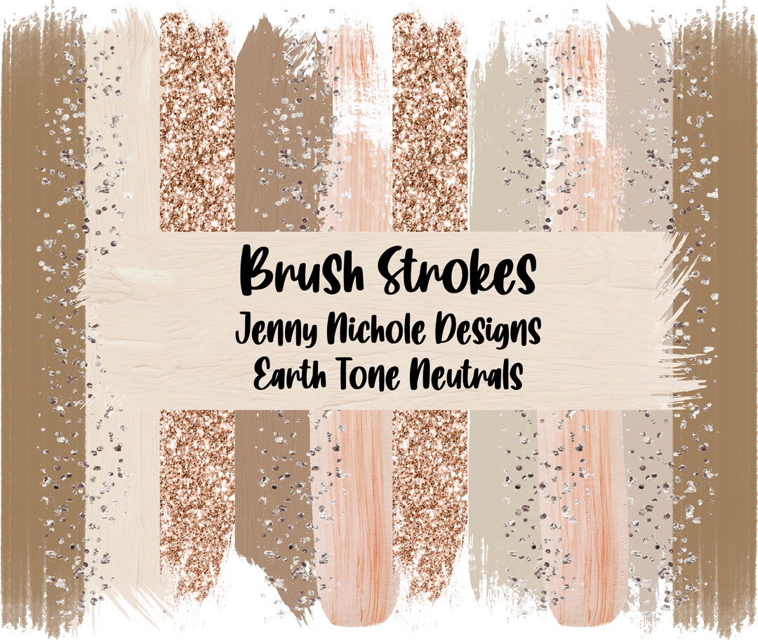 Earth Tone Glitter Brush Strokes: PNG Digital File - Etsy