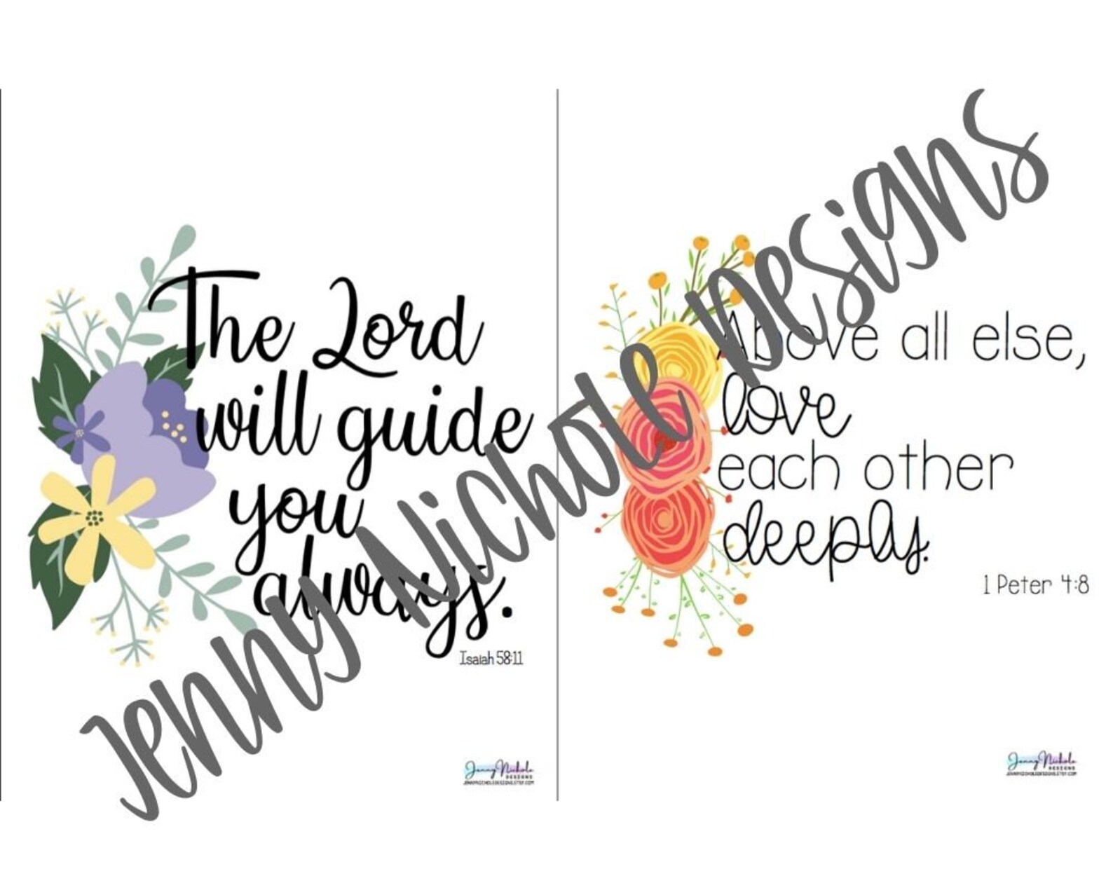 PRINTABLE Planner: Bible Scripture/verse Poster Pack Set 2 20 ...