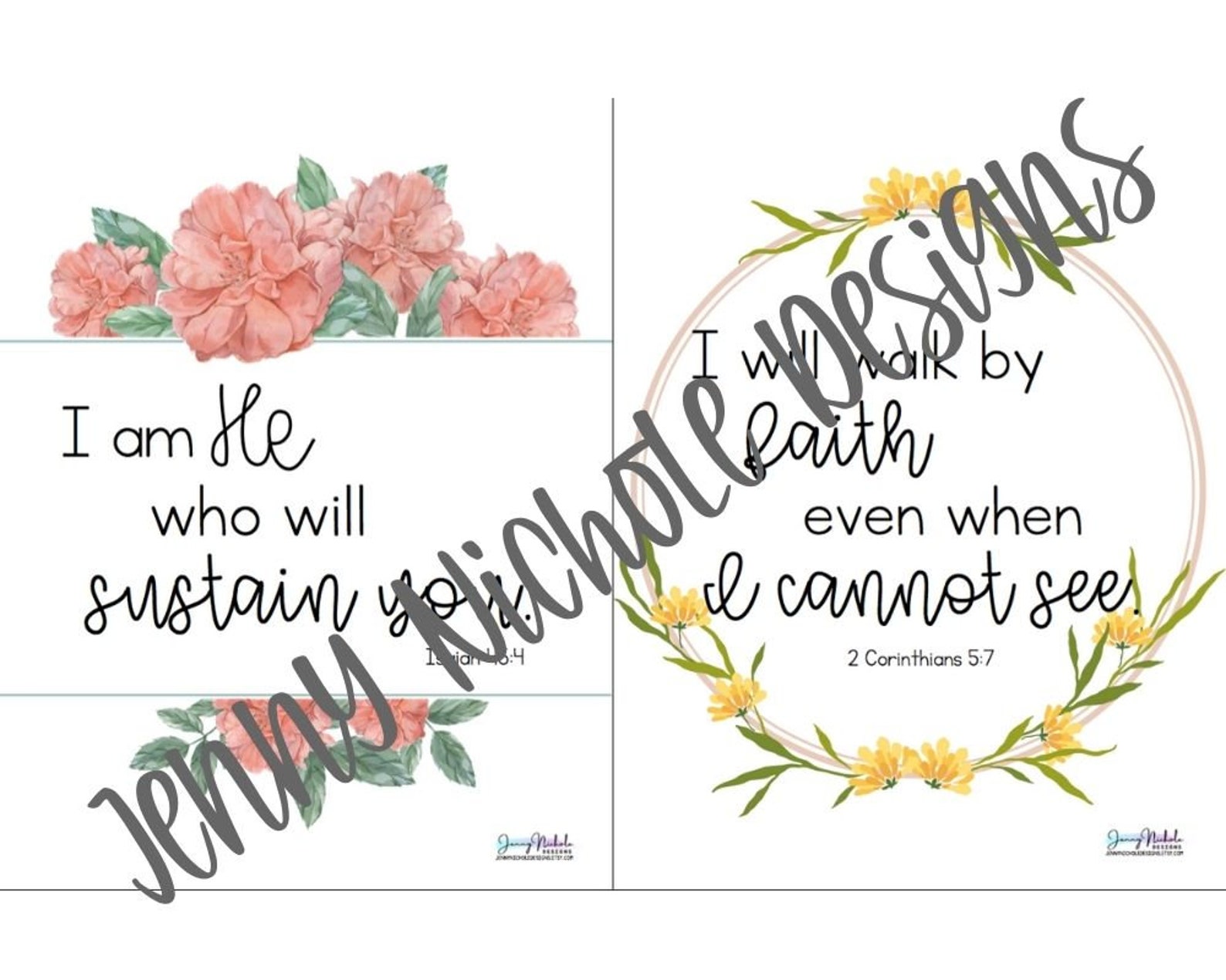 PRINTABLE Planner: Bible Scripture/verse Poster Pack Set 3 20 ...