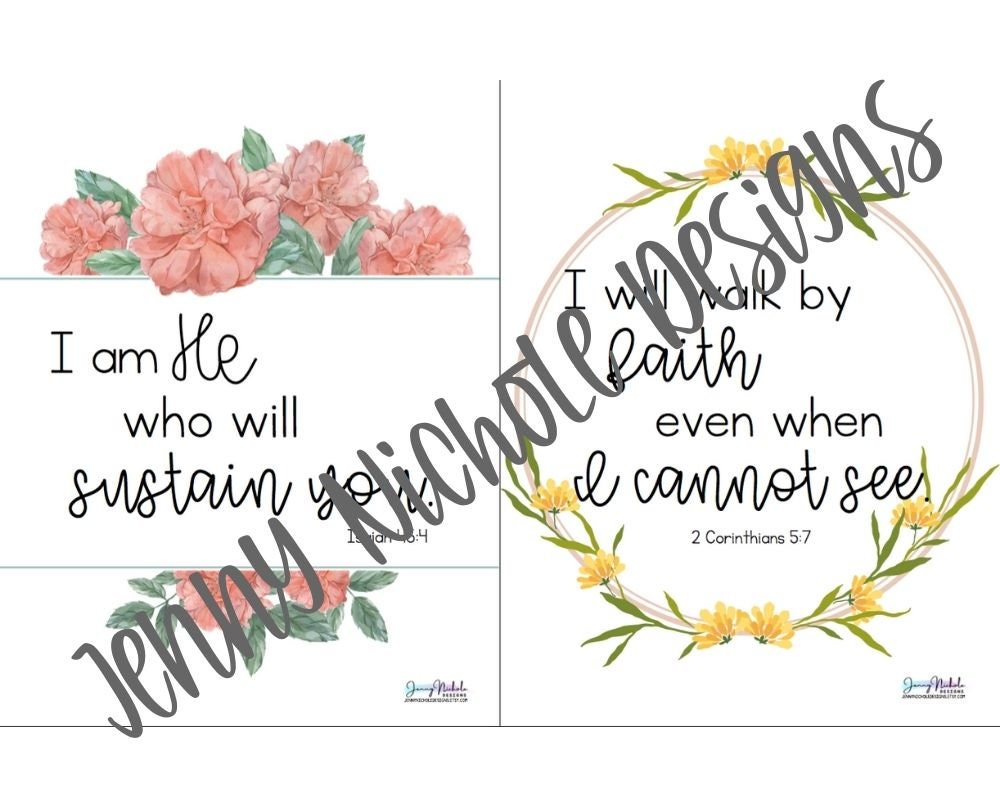 PRINTABLE Planner: Bible Scripture/verse Poster Pack Set 3 20 ...