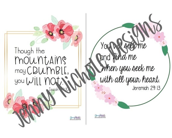 PRINTABLE Planner: Bible Scripture/verse Poster Pack Set 3 - Etsy
