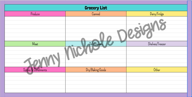 Digital Bullet Journal: Grocery List/meal Plan/task List/habit, Clean ...