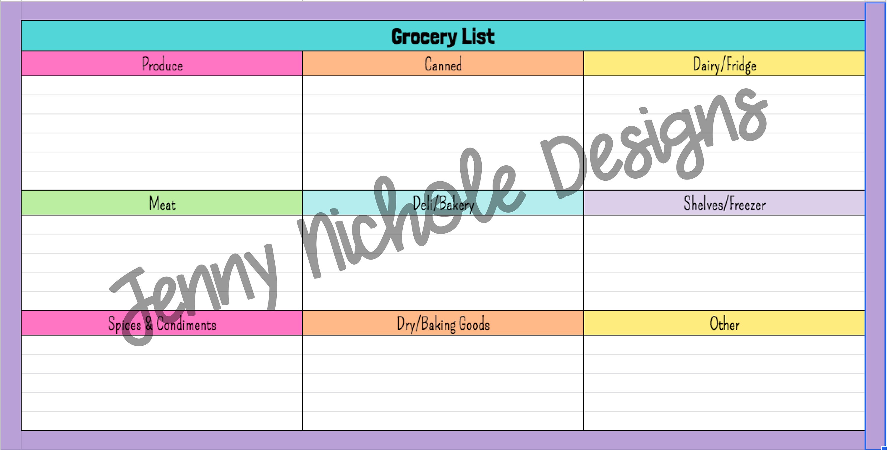 Digital Bullet Journal: Grocery List/meal Plan/task List/habit, Clean ...