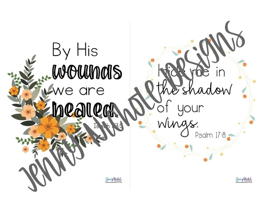 PRINTABLE Planner: Bible Scripture/verse Poster Pack - Set 4 - 34 ...