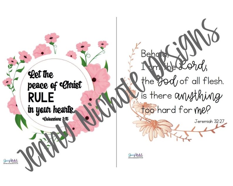 PRINTABLE Planner: Bible Scripture/verse Poster Pack - Set 3 - 20 ...