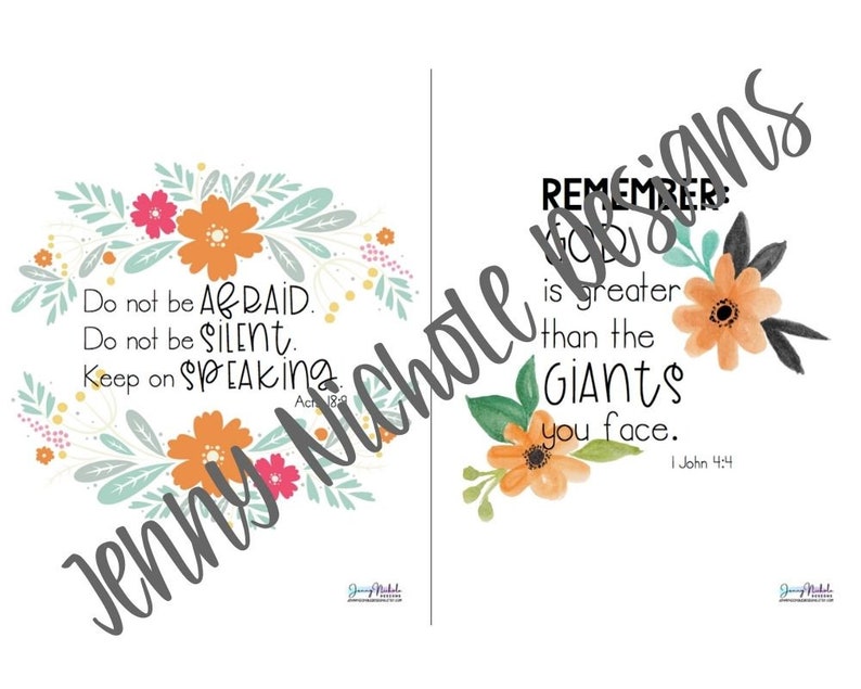 PRINTABLE Planner: Bible Scripture/verse Poster Pack - Set 2 - 20 ...