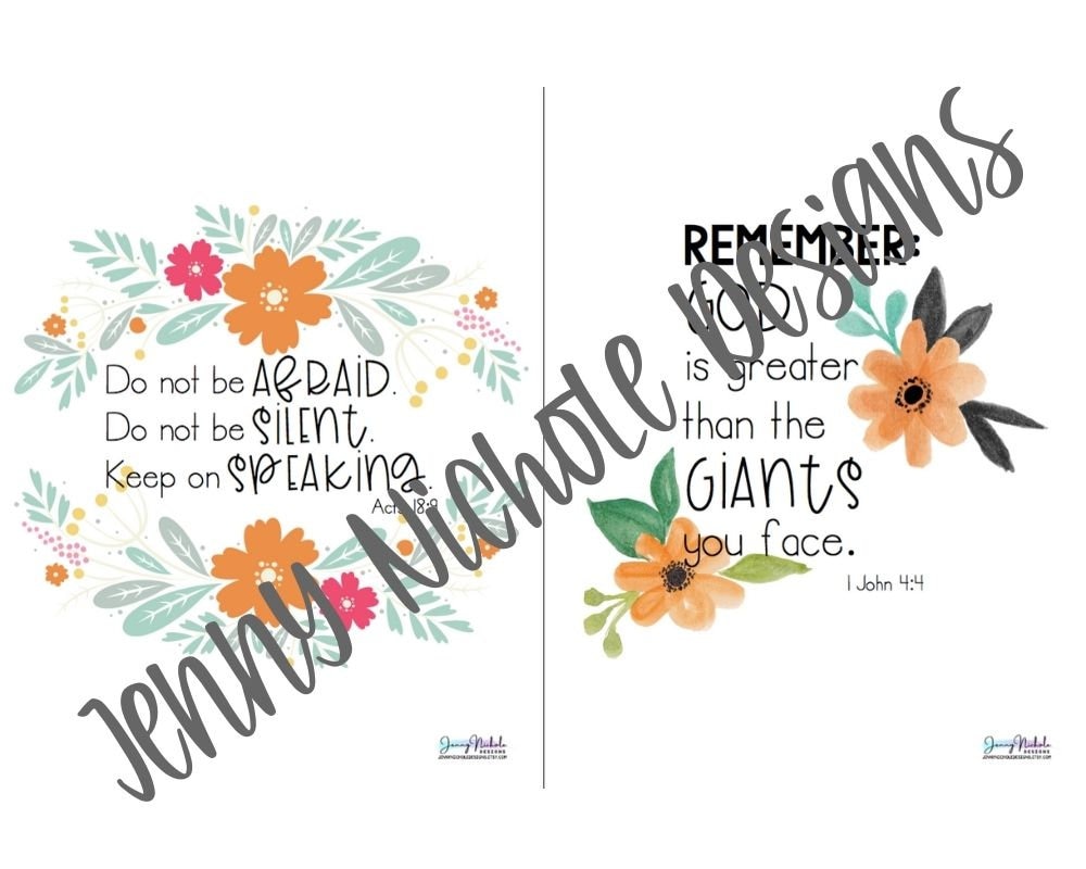 PRINTABLE Planner: Bible Scripture/verse Poster Pack Set 2 20 ...