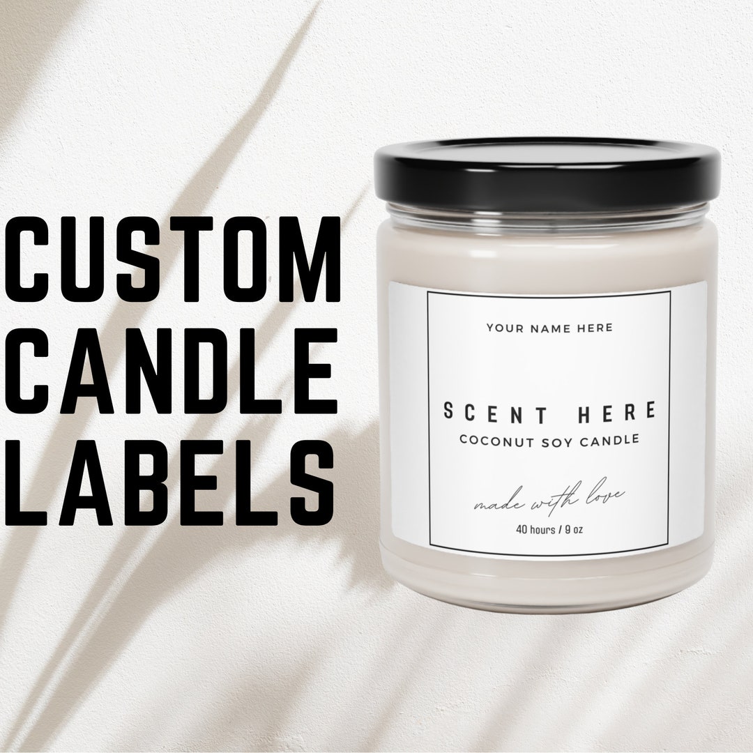 Custom Candle Labels | Personalized Candle Labels | 8.5 X 11 Sheet | 12 ...