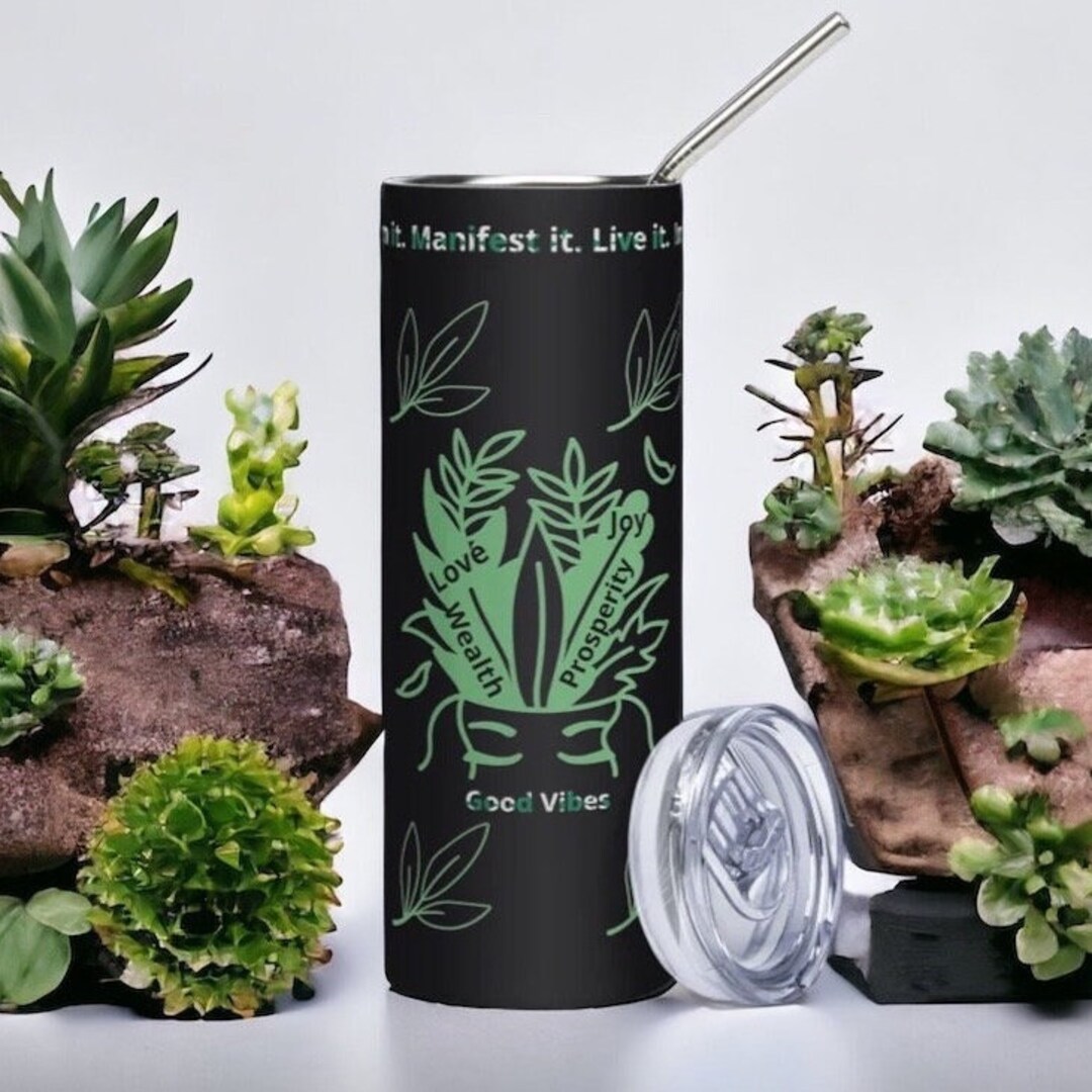 IMAGINE IT. MANIFEST It Stainless Steel Tumbler, Inspirational Quotes ...