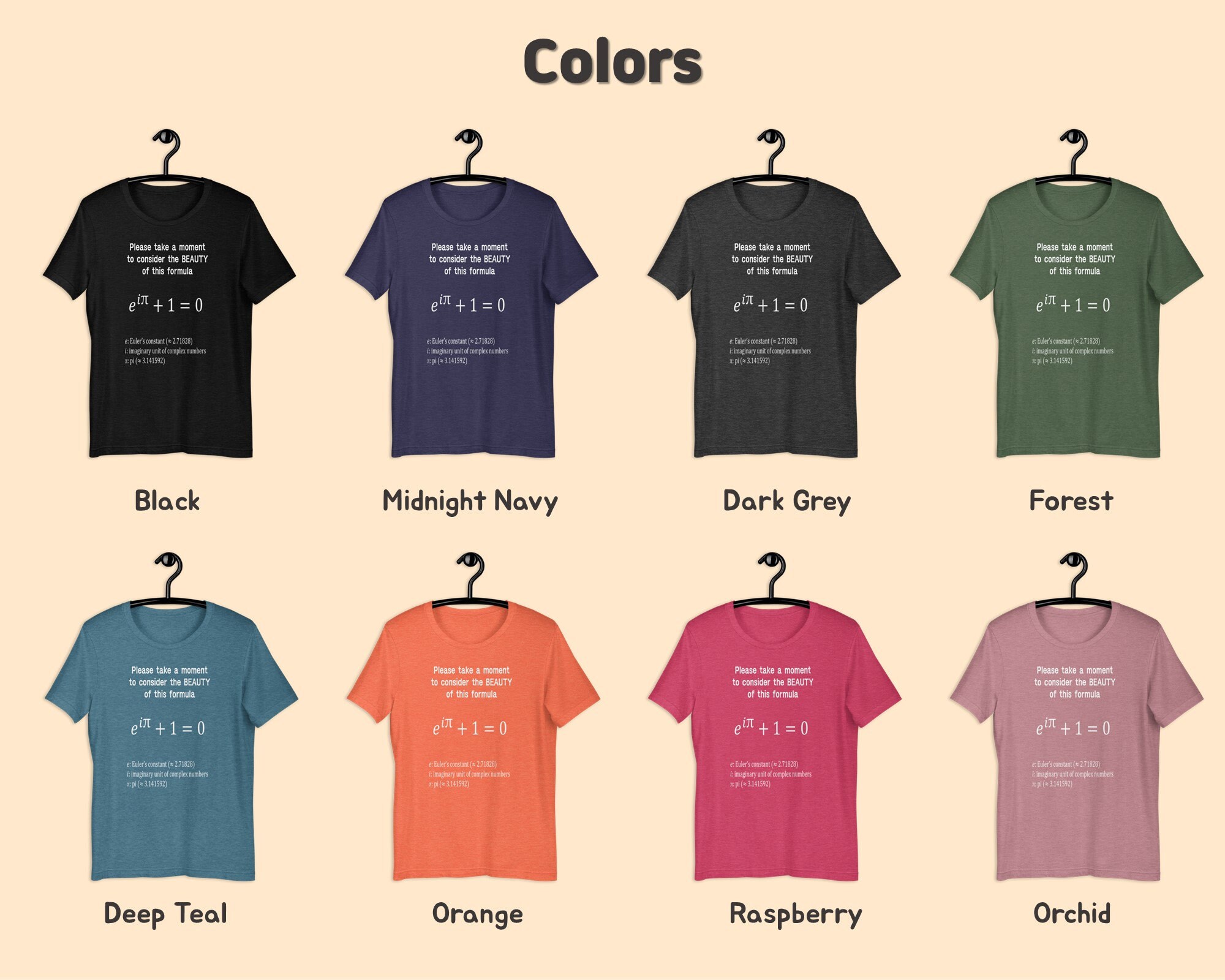 Euler's Identity Math Science Fun T-shirt - Etsy