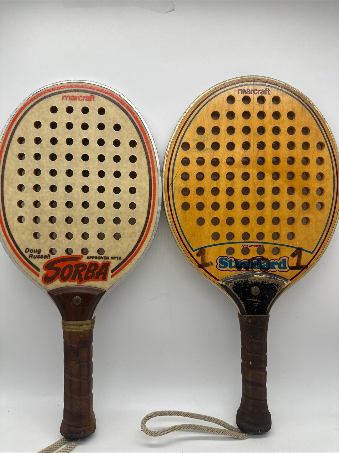 Vintage Marcraft/standard/ Doug Russel APTA Approved Paddleball Racquet ...