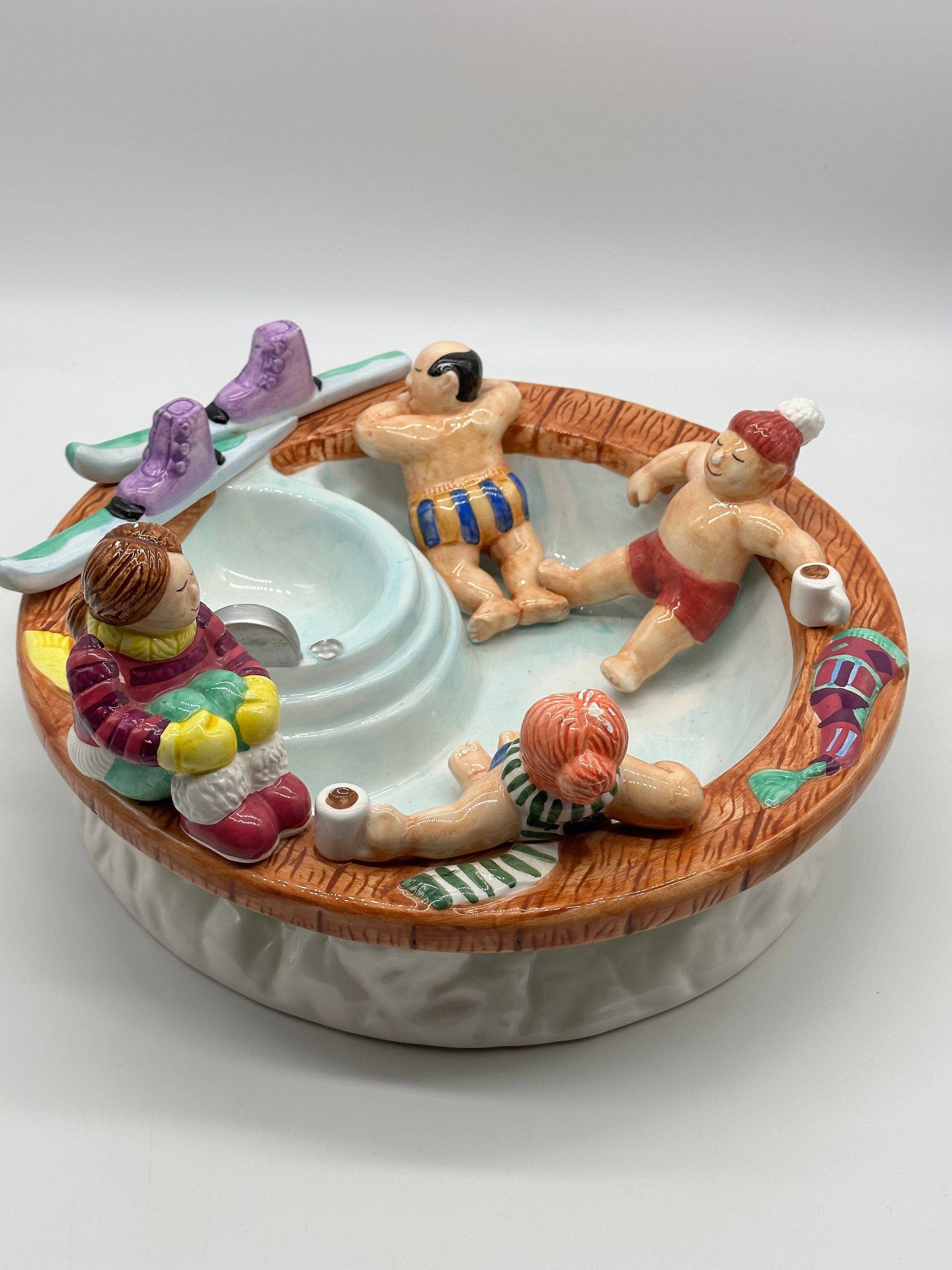 Vintage RARE Lotus 1995 Ski Lodge Hot Tub Chip & Dip Ceramic Bowl - Etsy