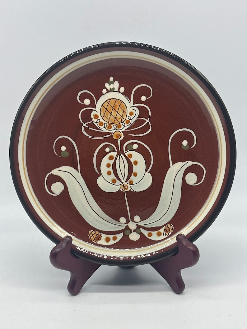 Rare Vintage Burkart Handarbeit Swiss Studio Pottery Folkart ...