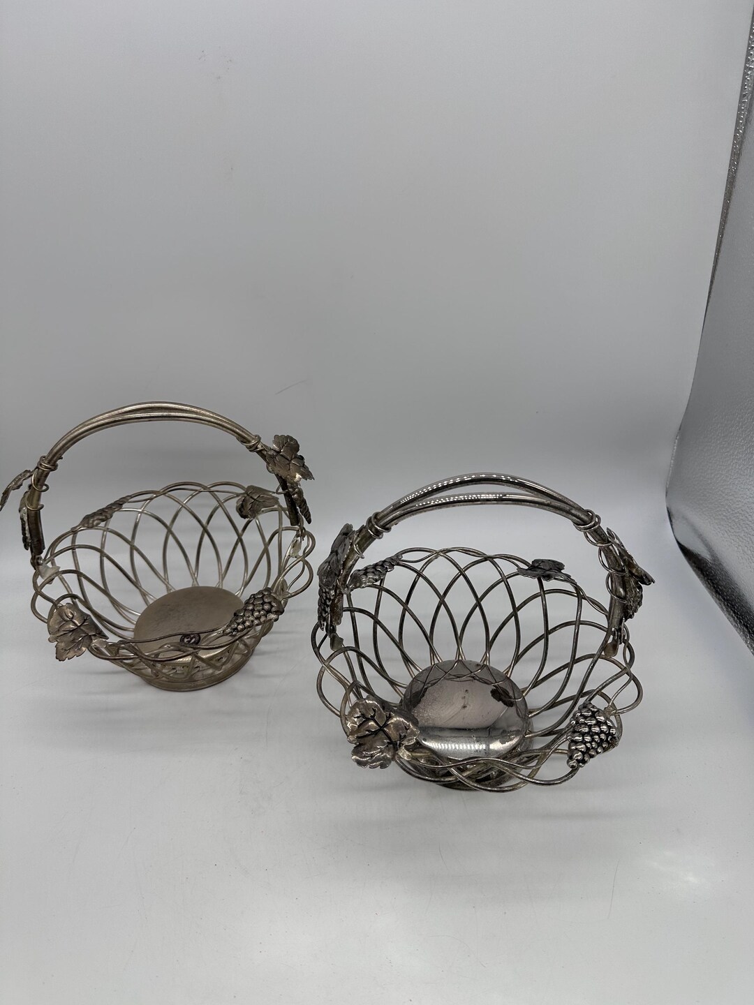 Vintage Godinger Basket Set Silver Plated Grape Design Set of 2 - Etsy