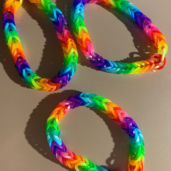 Rainbow Loom Bracelet - Etsy