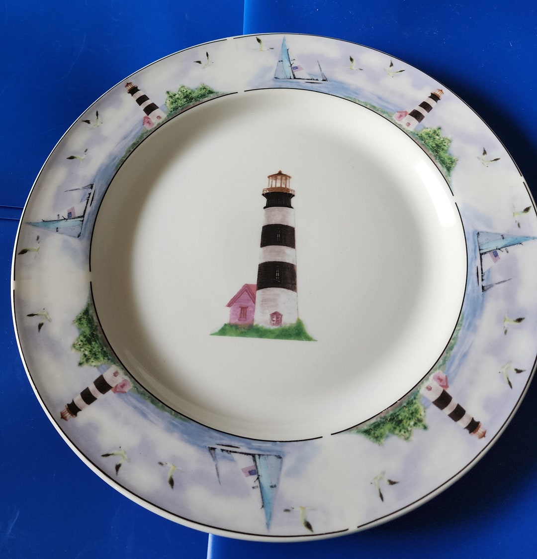 12" Serving Platter (round Platter) Lighthouse by THOMSON - Etsy