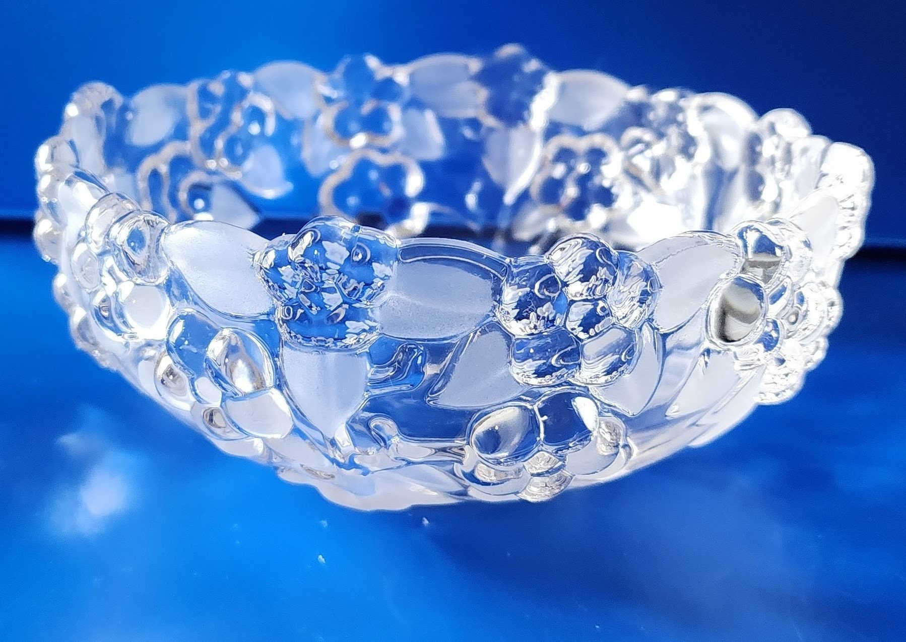 Walther Crystal West Germany Glass Bowl Mikasa Carmen Embossed - Etsy
