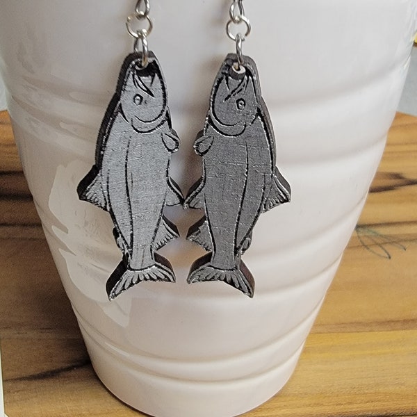 Salmon Earrings - Etsy