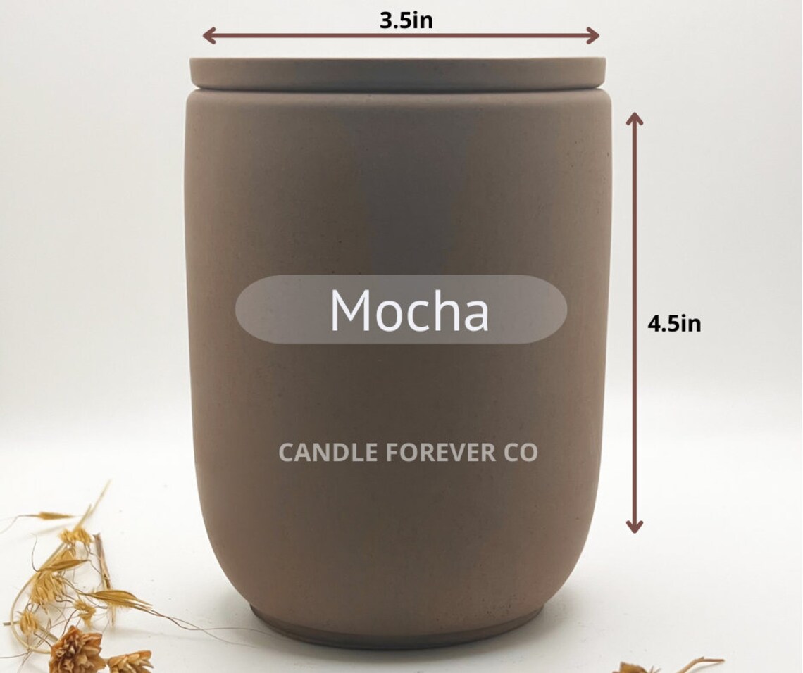 Large Hand-made Cement Jar 15 Oz Concrete Candle Vessel With - Etsy