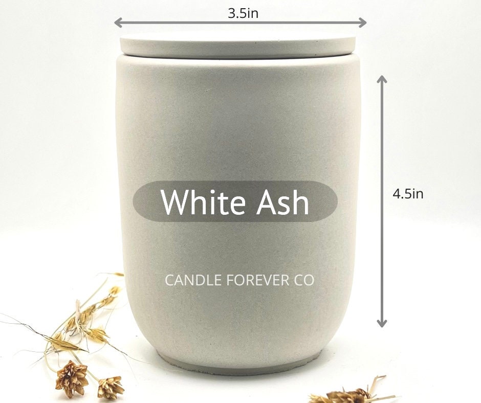 Large Hand-made Cement Jar 15 Oz Concrete Candle Vessel With - Etsy