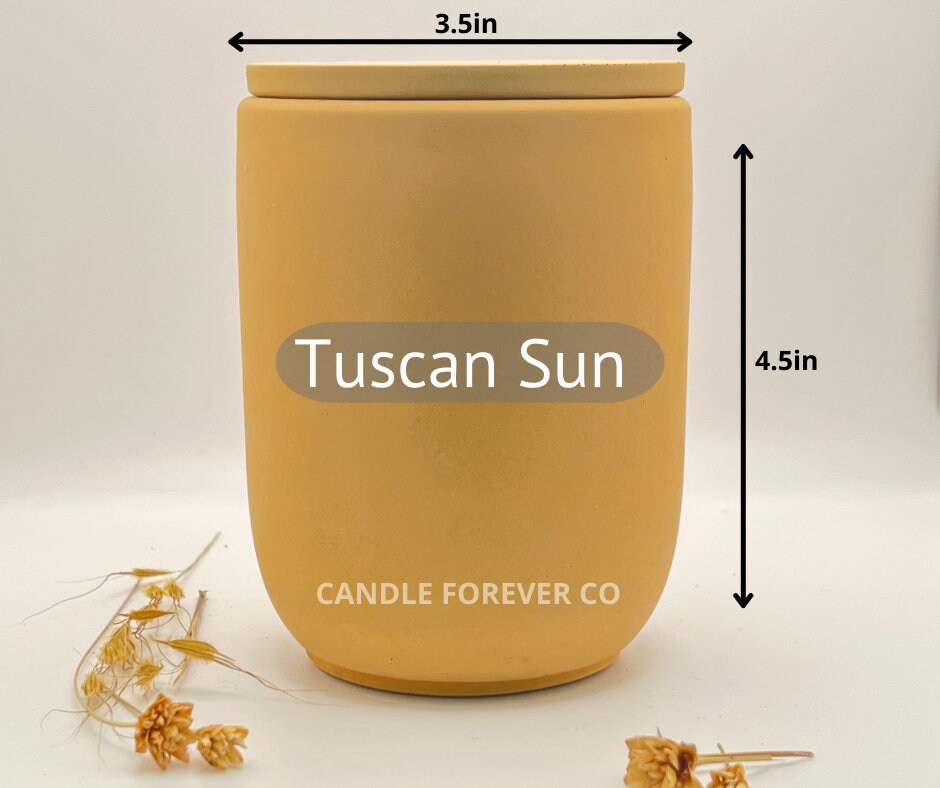 Large Hand-made Cement Jar 15 Oz Concrete Candle Vessel With - Etsy