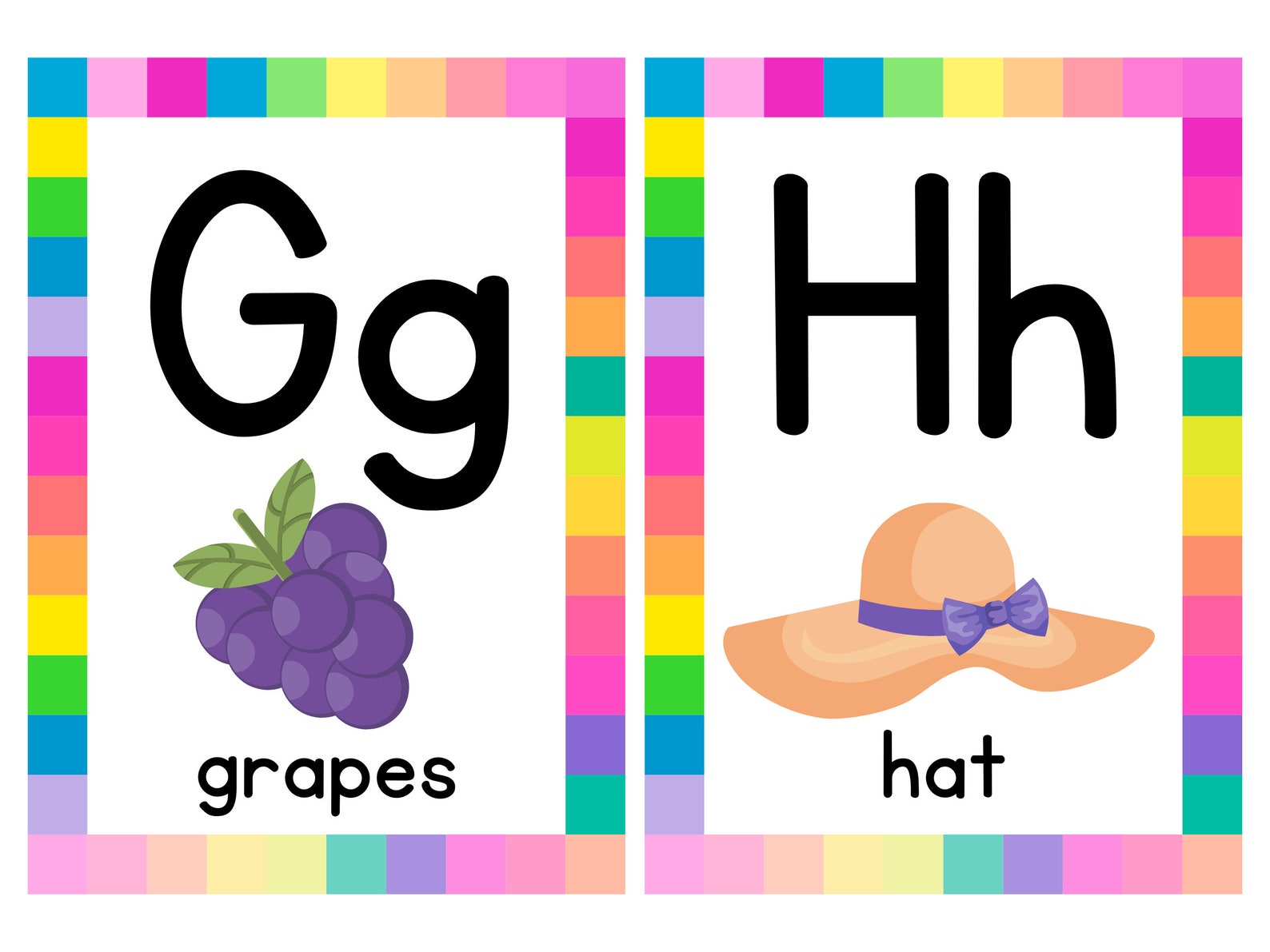 A-Z Flash Cards Alphabet Flash Cards | Digital Download, Instant ...