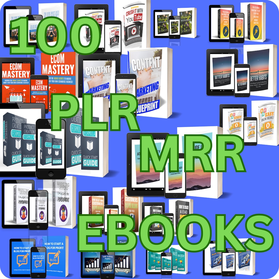 100 PLR/MRR EBOOKS That Can Be Resold to Turn and Resell for a 100% ...