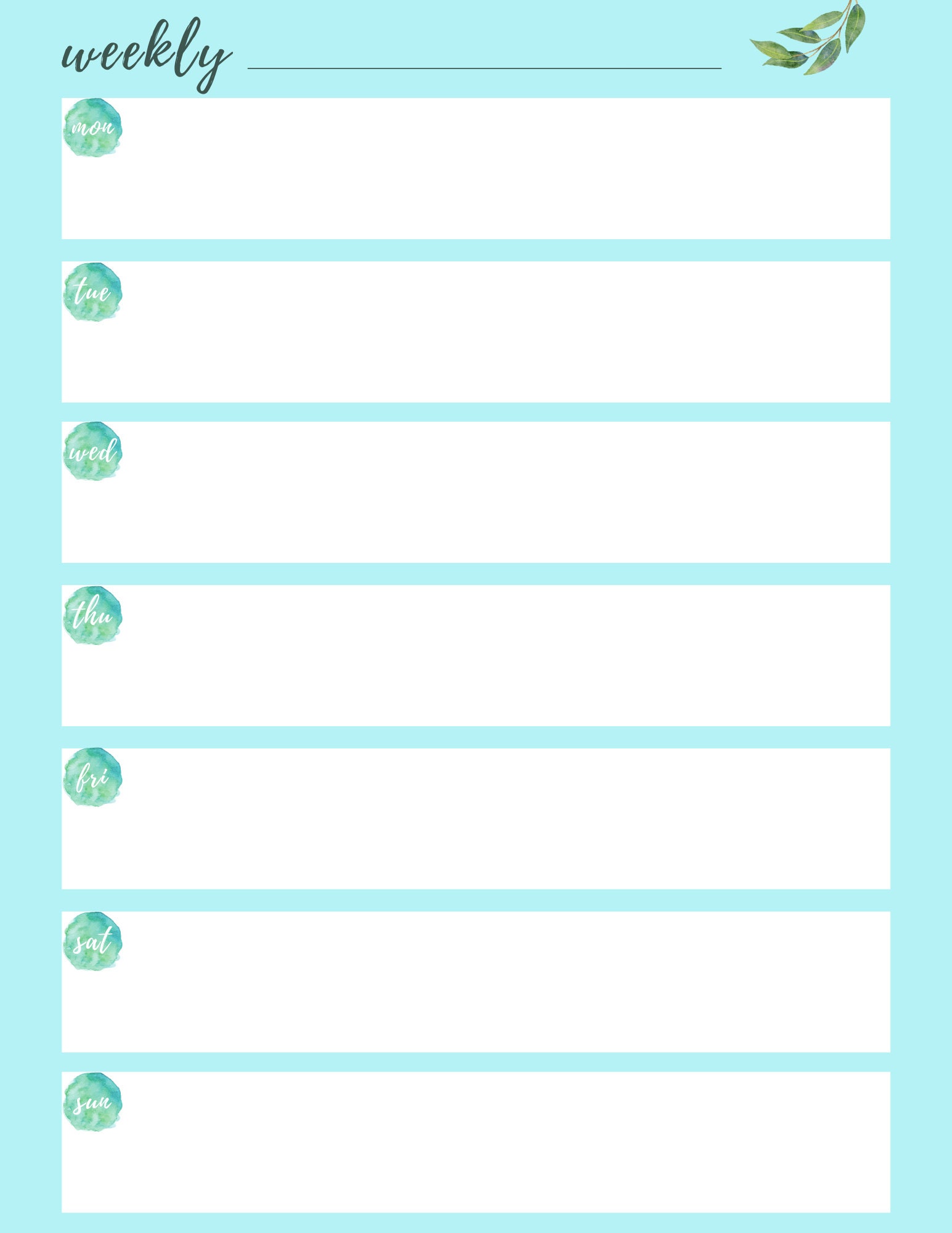 Editable Weekly Planner | Printable, Digital | Weekly Planner PDF ...