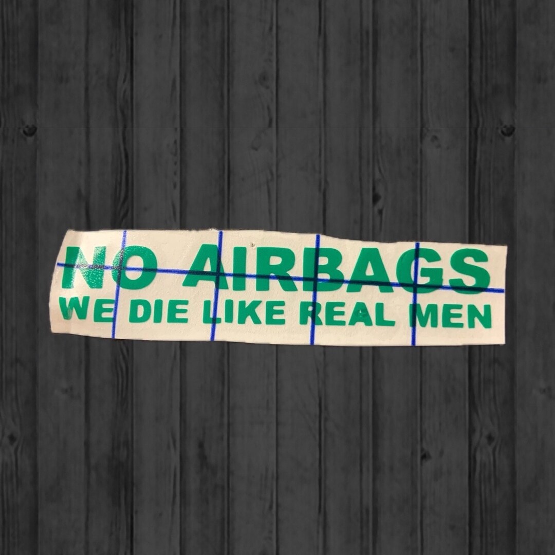 No Airbags Decal - Etsy