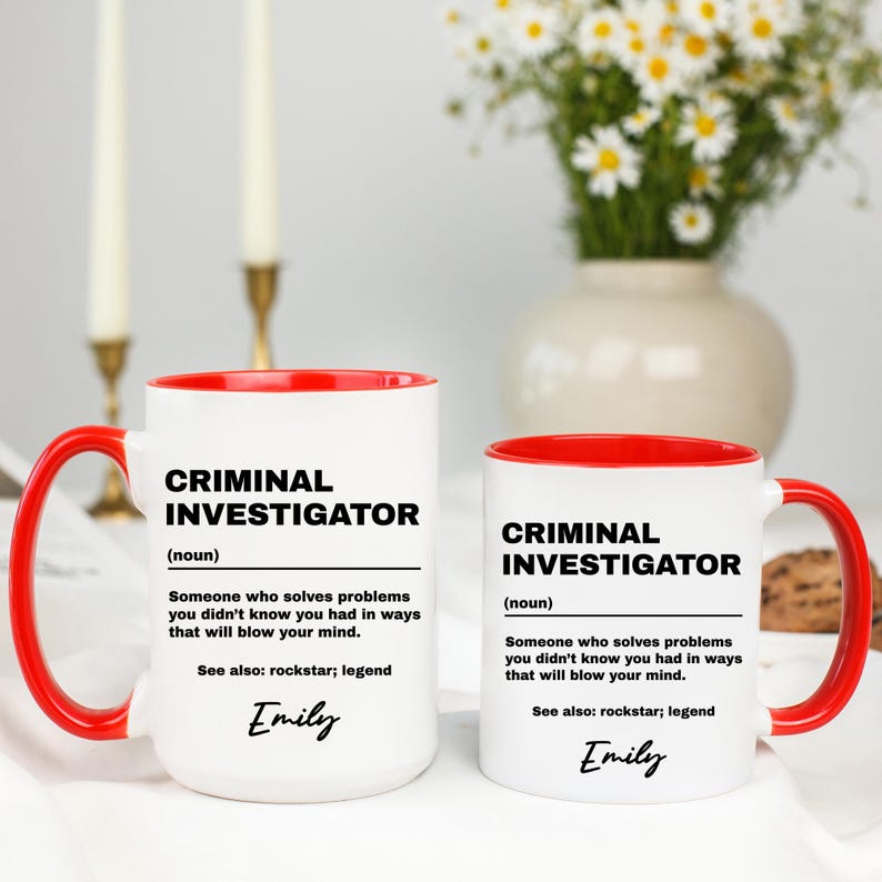 Personalized Criminal Investigator Gift, Criminal Investigator Mug ...