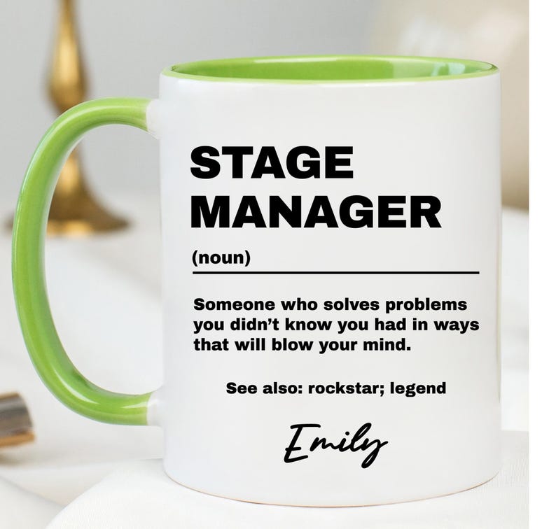 Stage Manager Gift, Personalized Stage Manager Mug, Custom Gifts for ...