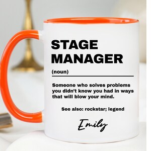 Stage Manager Gift, Personalized Stage Manager Mug, Custom Gifts for ...