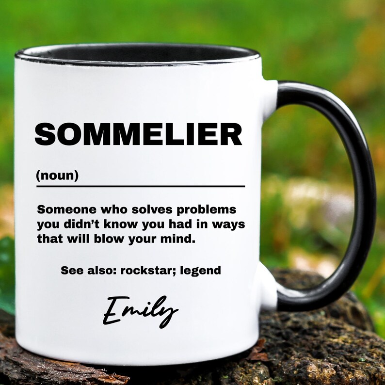 Sommelier Gift, Personalized Sommelier Mug, Custom Gifts for Sommelier ...