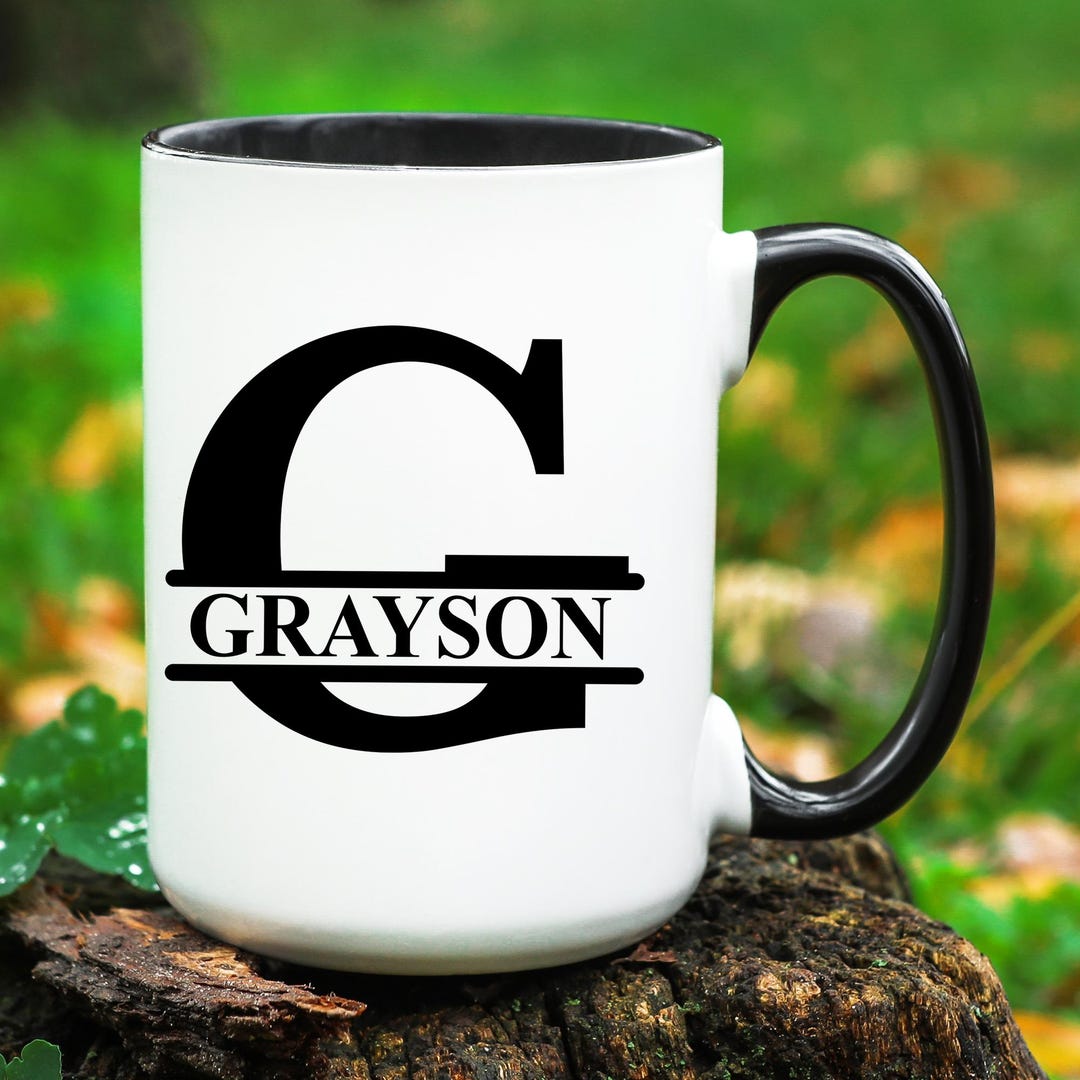 Personalized Initial and Name Coffee Mug, Initial Name Mug Gift ...