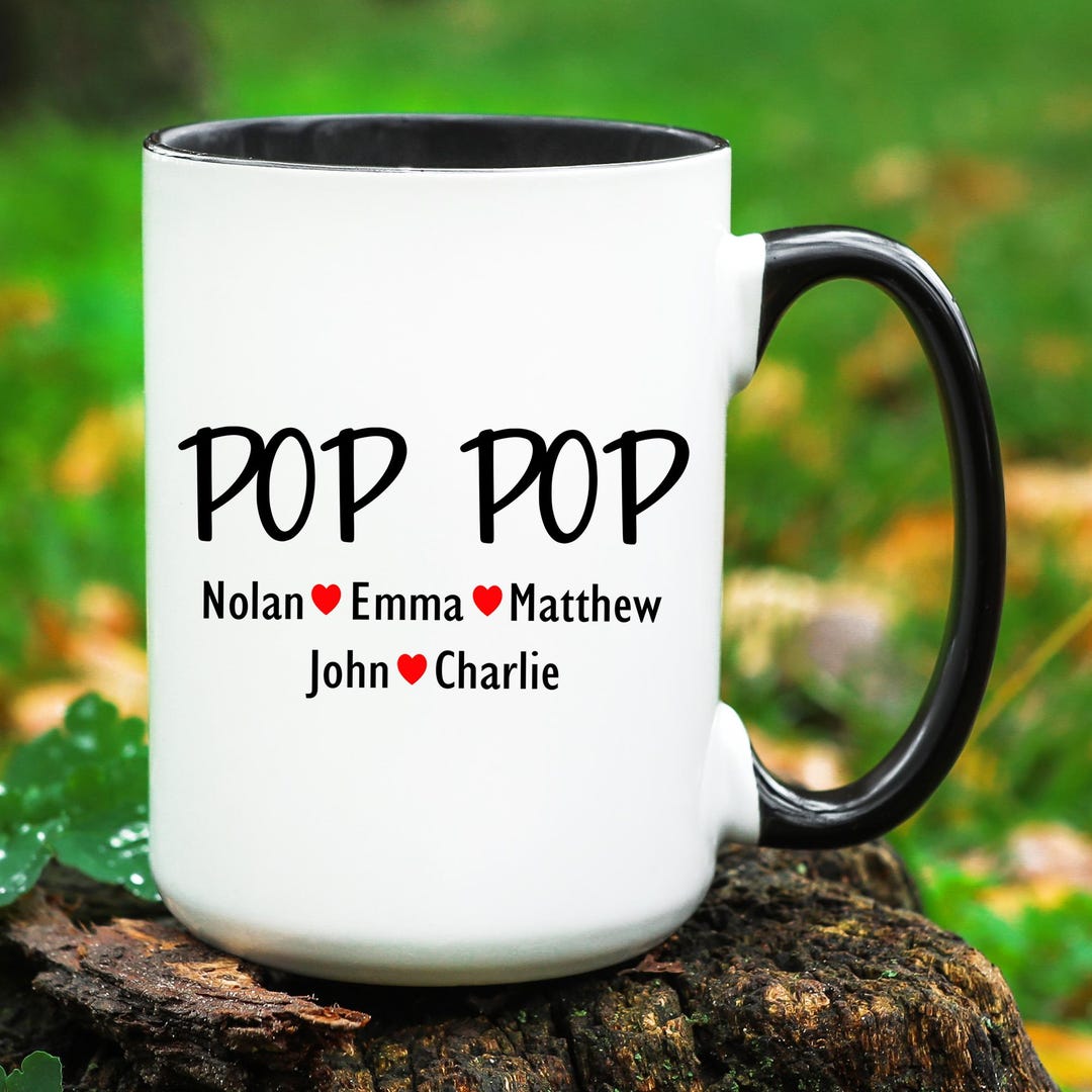 Personalized Father's Day Gift for Pop Pop, Custom Pop Pop Mug, Grandpa ...