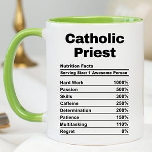 Catholic Priest Mug, Catholic Priest Gift, Catholic Priest Coffee Cup ...