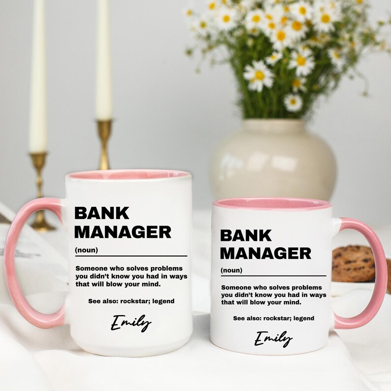 Personalized Bank Manager Gift, Bank Manager Mug, Custom Gifts for Bank ...