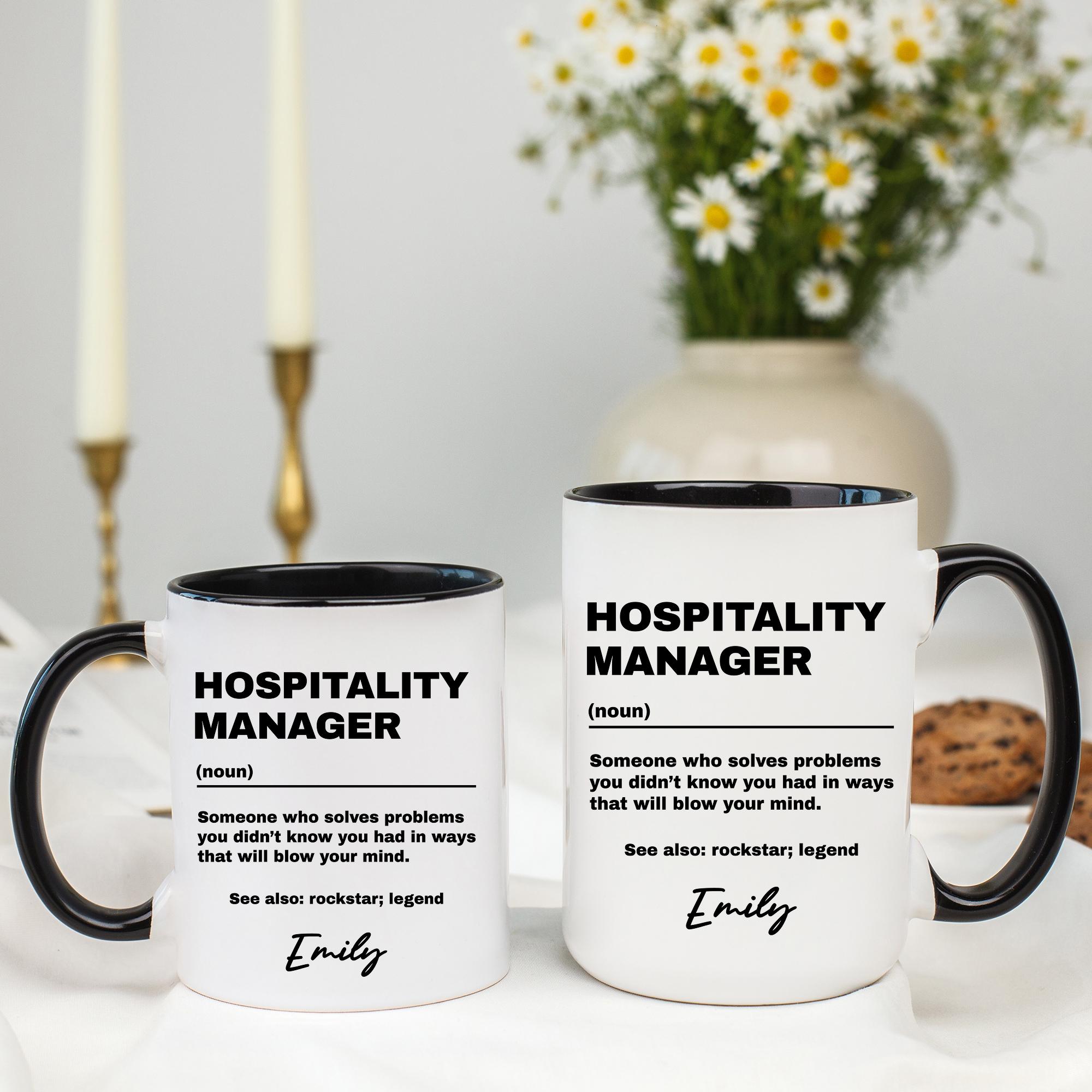 Personalized Hospitality Manager Gift, Hospitality Manager Mug, Custom ...