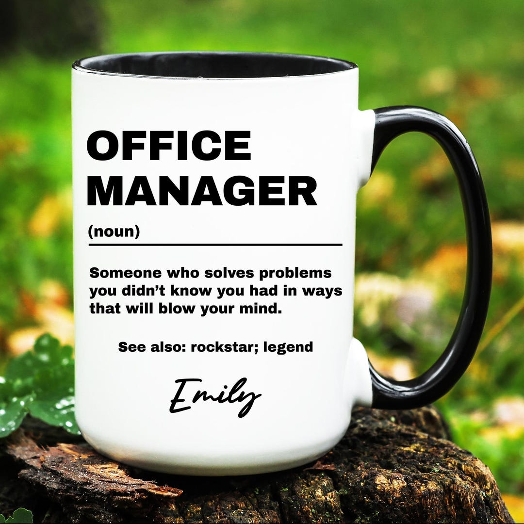 Office Manager Gift, Personalized Office Manager Mug, Custom Gifts for ...