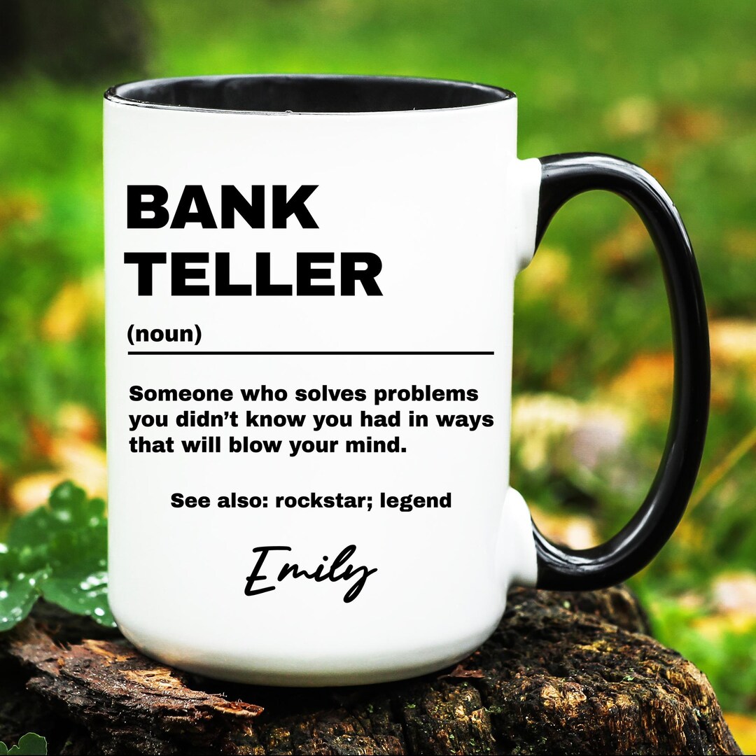 Personalized Bank Teller Gift, Bank Teller Mug, Custom Gifts for Bank ...