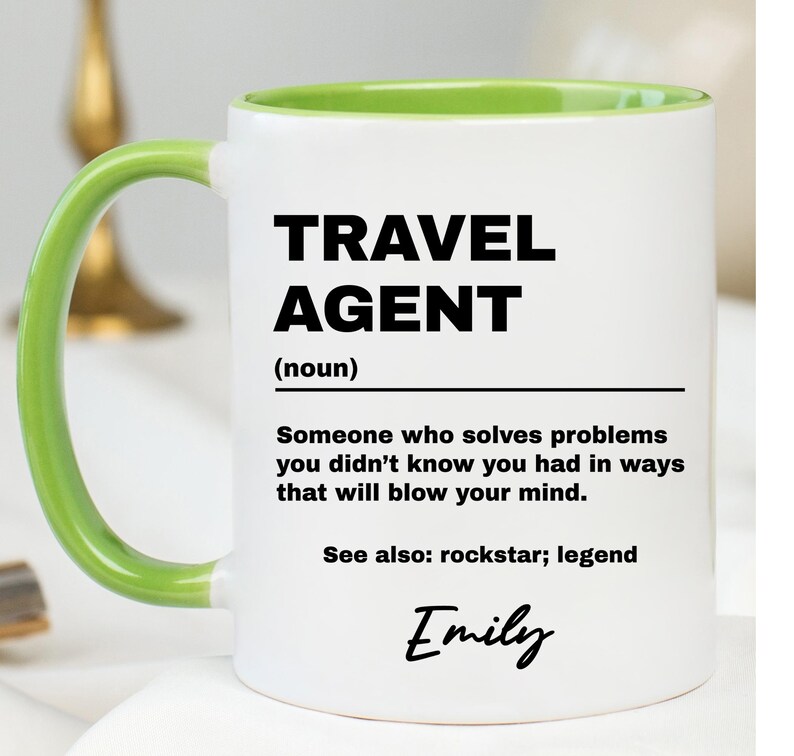 Travel Agent Gift, Personalized Travel Agent Mug, Custom Gifts for ...